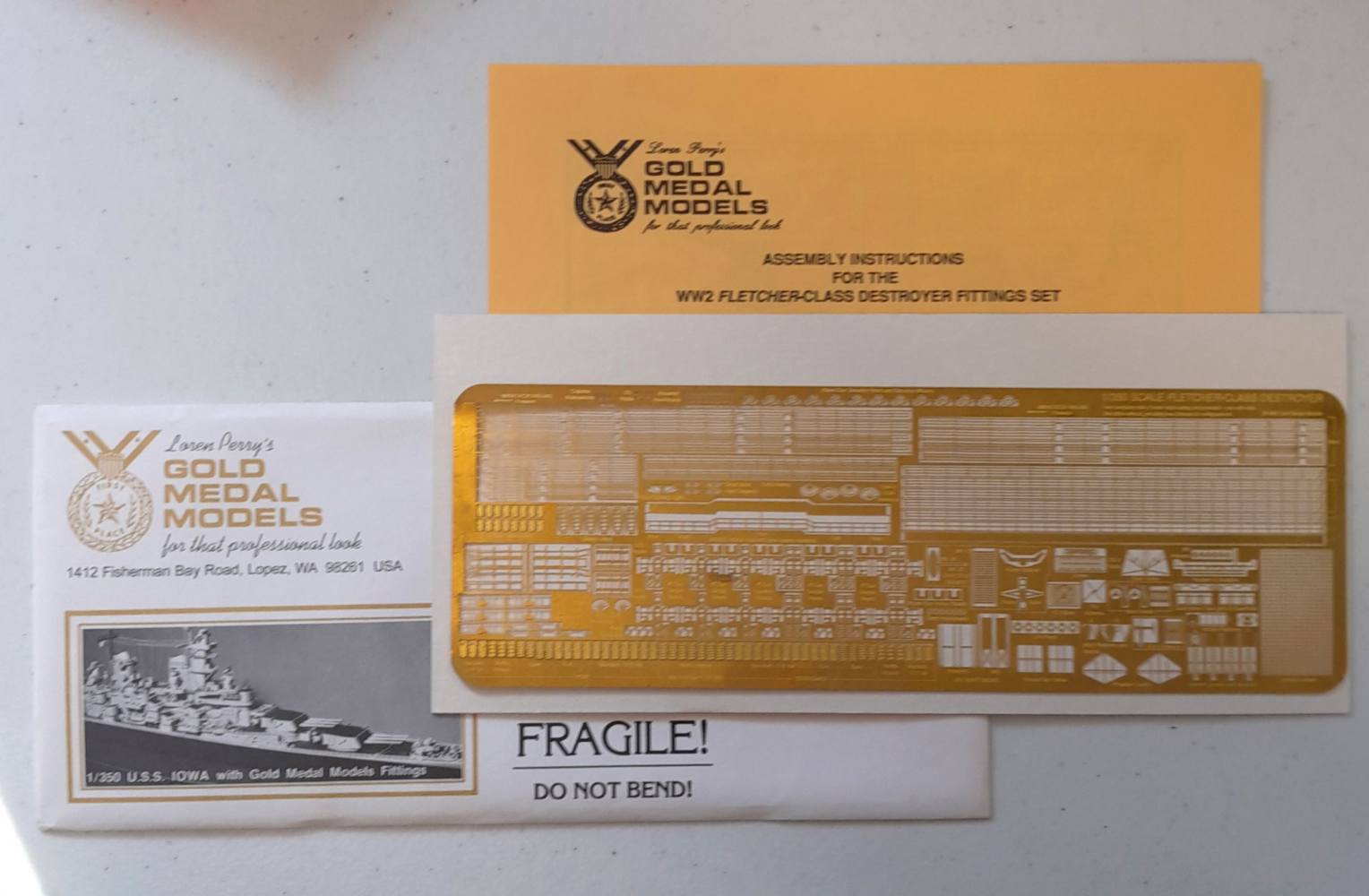 GMM-350-1 WWII FLETCHER-CLASS DESTROYER FITTINGS SET