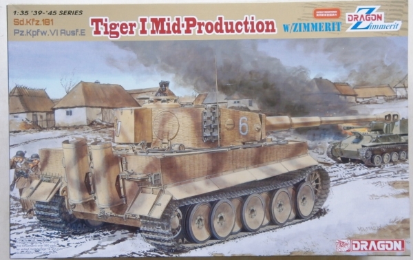 DRAGON 1/35 6700 TIGER I MID PRODUCTION WITH ZIMMERIT Military Model Kit