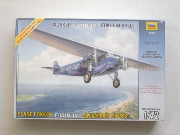 ZVEZDA MODELS | ZVEZDA MODELS 7233 FOKKER F-VIIB/3M SOUTHERN CROSS