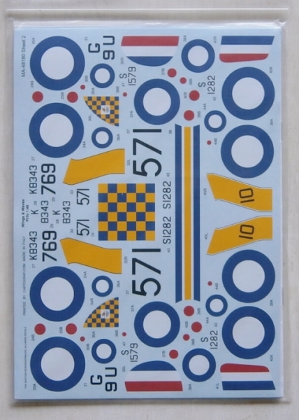 MODEL ALLIANCE 1/48 36. 48180 WINGS & WAVES PT.1 Model Kit Decals