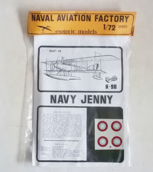 ESOTERIC 1/72 NAF-15 CURTISS N-9H NAVY JENNY Vacform Model Kit