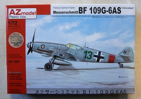 AZ MODEL 1/72 7507 MESSERSCHMITT Bf 109G-6AS HOHENJAGER Model Kit