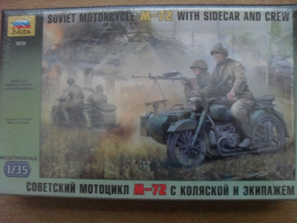 ZVEZDA MODELS | ZVEZDA MODELS 3639 SOVIET WWII MOTORCYCLE M-72 WITH SIDECAR
