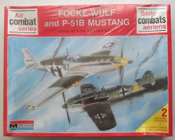 MONOGRAM 1/48 6081 FOCKE WULF 190 & P-51B MUSTANG AIR COMBAT SERIES 3 ...