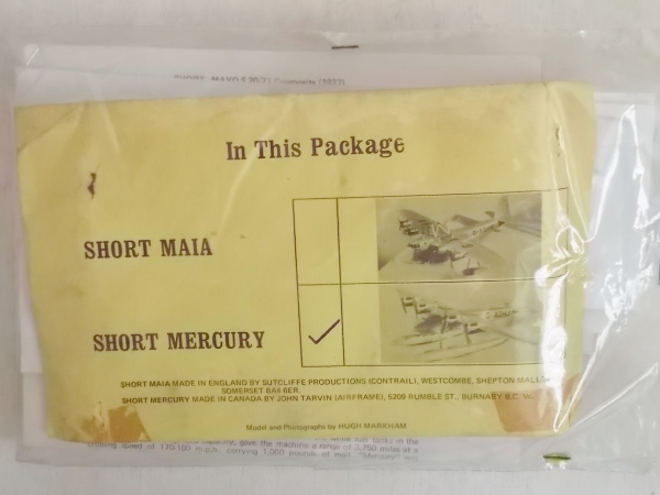 CONTRAIL 1/72 SHORT MERCURY Vacform Model Kit