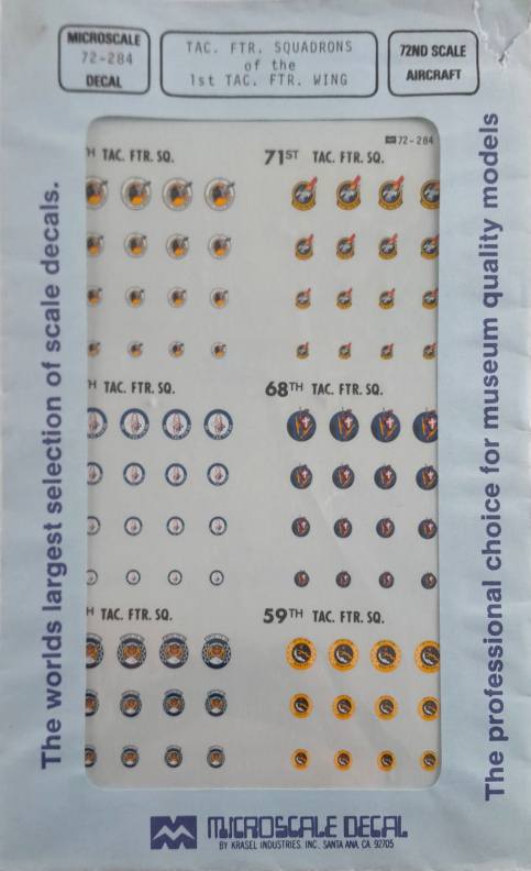5014 72-284 Tac Fighter Squadrons Of The 1st Tac Fighter Wing Decals ...