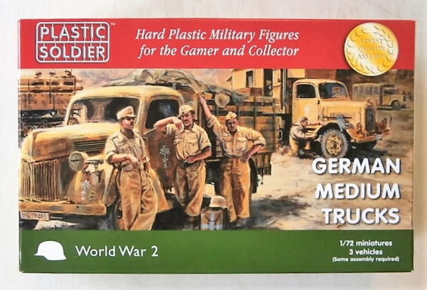 PLASTIC SOLDIER 1/72 20020 GERMAN MEDIUM TRUCKS Military Model Kit