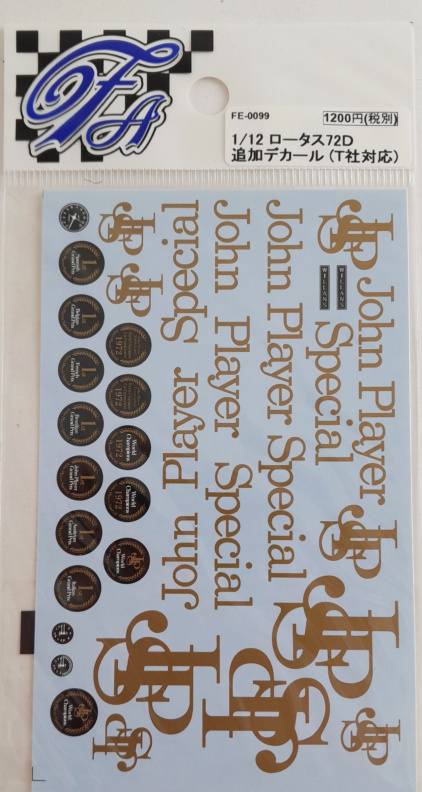 5150 FE-0099 JOHN PLAYER SPECIAL DECALS