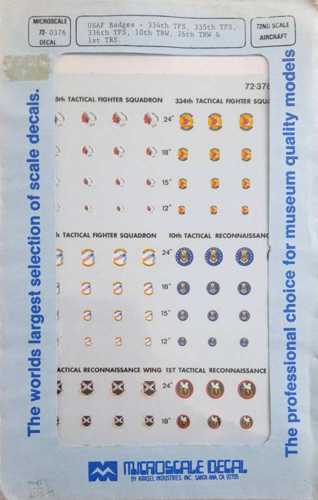 Discount Decals 5257 72-037 Usaf Badges Microscale Model Kit | Discount ...