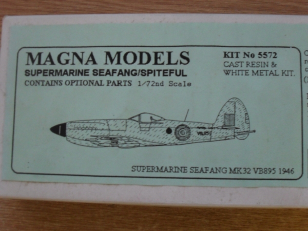 MAGNA 1/72 5572 SUPERMARINE SEAFANG/SPITEFUL Resin Model Kit