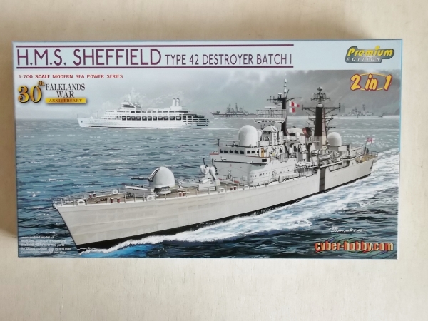CYBER-HOBBYCOM 1/700 7133 HMS SHEFFIELD TYPE 42 DESTROYER BATCH I Model Kit