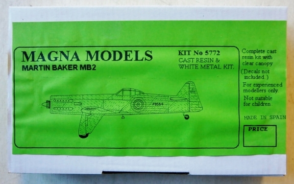 MAGNA 1/72 5772 MARTIN BAKER MB2 Resin Model Kit