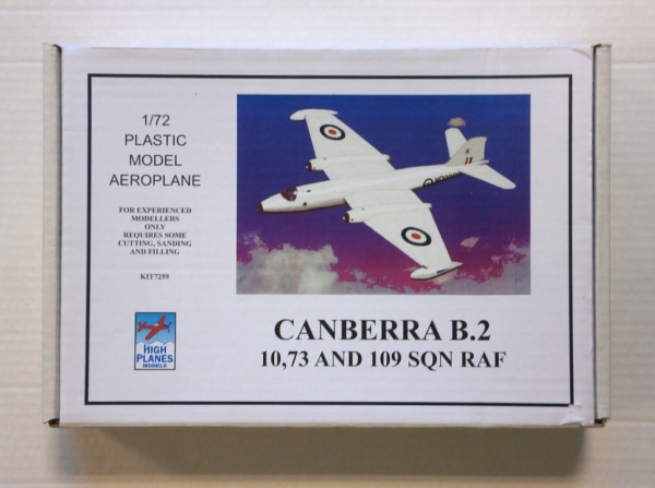 HIGHPLANES 1/72 7259 CANBERRA B Mk2 RAF Model Kit