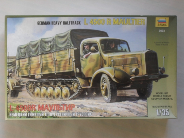ZVEZDA MODELS | ZVEZDA MODELS 3603 L 4500R MAULTIER GERMAN HEAVY HALF TRACK