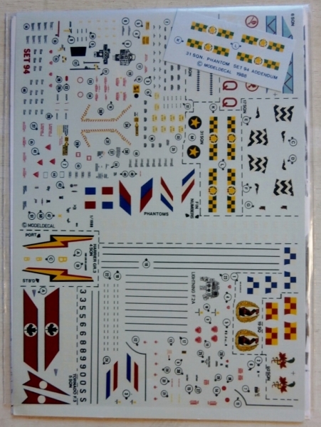 MODELDECAL 1/72 272. RAF PHANTOM FGR 2M LIGHTNING F2A TORNADO F3 Decals