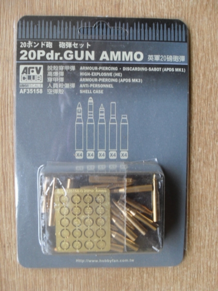AFV CLUB 1/35 35158 20 pdr GUN AMMO Military Model Kit