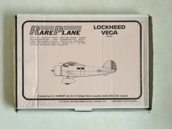 RAREPLANE 1/72 LOCKHEED VEGA Vacform Model Kit