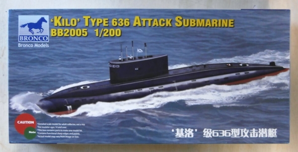 BRONCO 1/200 2005 KILO TYPE 636 ATTACK SUBMARINE Model Kit