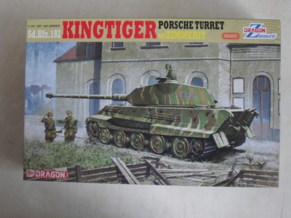 DRAGON 1/35 6302 KINGTIGER PORSCHE TURRET w/ZIMMERIT Military Model Kit