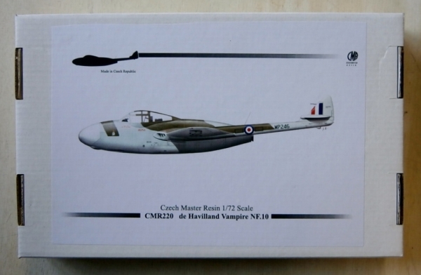 CZECH MASTER RESIN 1/72 220 de HAVILLAND VAMPIRE NF.10 Resin Model Kit