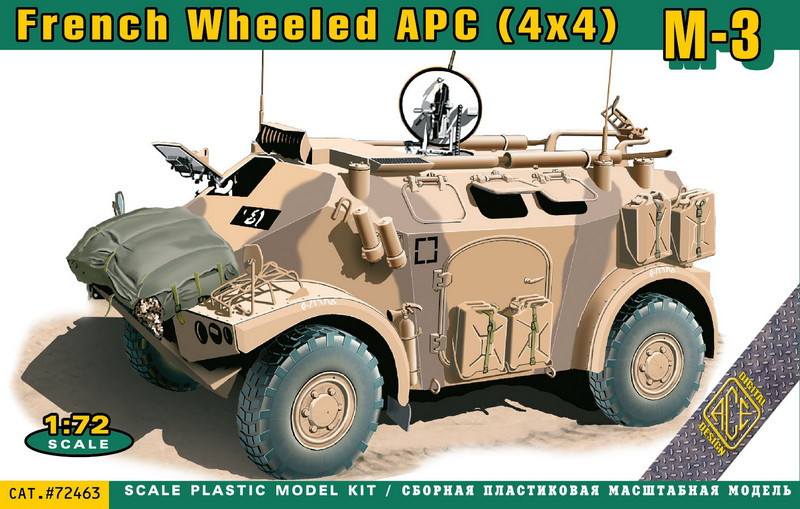 Ace 72463 M-3 Fremch Wheeled Apc Model Kit | Model Ships Kits