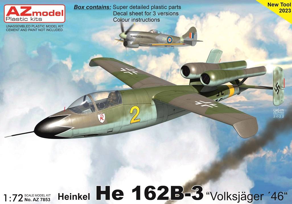Az Model 7853 Heinkel He 162b-3 Volksjager 46 Model Kit | Aircraft ...