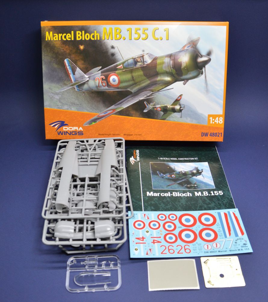 Dora Wings 48021 Marcel Bloch Mb.155 C.1 Model Kit | Aircraft Model Kits