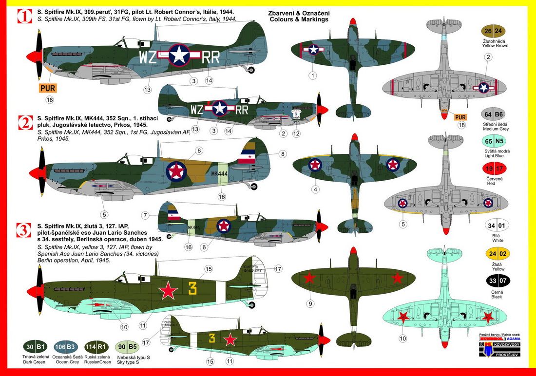 0167 SUPERMARINE SPITFIRE MK.IX SPITFIRE STARS