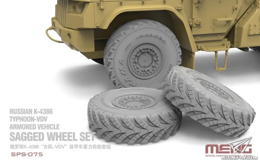 Sps-075 Russian K-4386 Typhoon-vdv Armored Vehicle Sagged Wheel Set ...