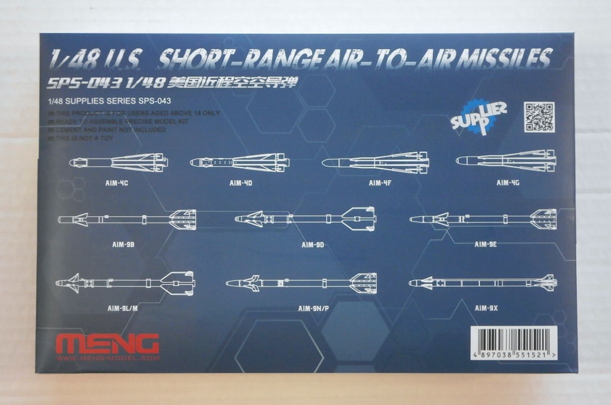 Meng Sps-043 U.s. Short-range Air-to-air Missiles Military Model Kit