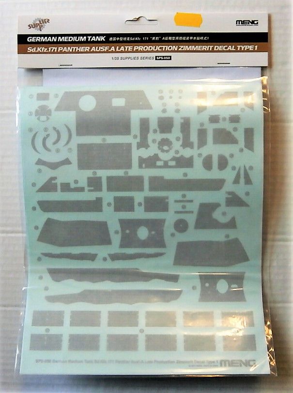 Meng Sps-050 Sd.kfz.171 Panther Ausf.a Late Production Zimmerit Decal ...