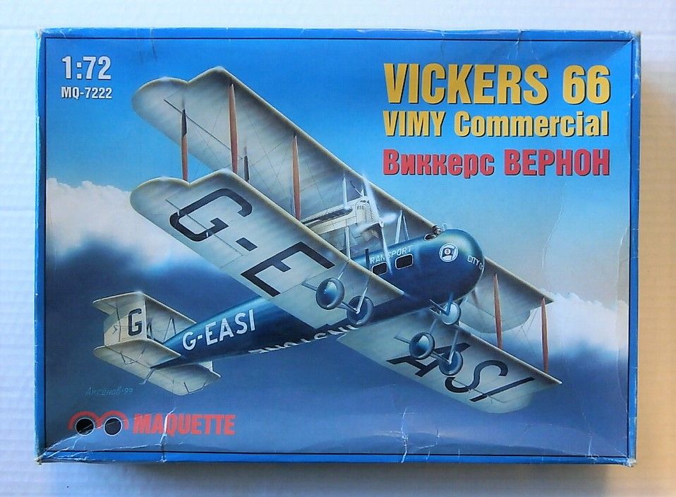 MAQUETTE 1/72 7222 VICKERS 66 VIMY COMMERCIAL VERNON Model Kit