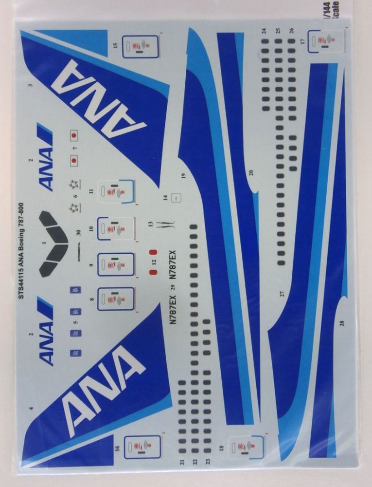 2178. TWOSIX DECALS STS44115 ANA BOEING 787-800
