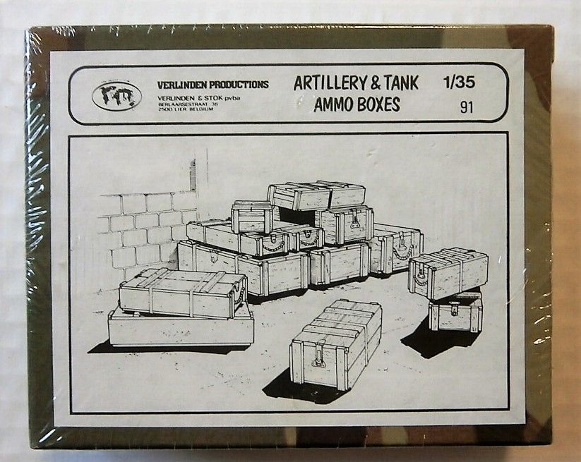 Verlinden Productions 91 Artillery & Tank Ammo Boxes Military Model Kit