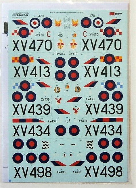 Xtradecal 72292 Raf Mcdonnell Douglas Phantom Fgr.2 Part 3 Model Kit Decals