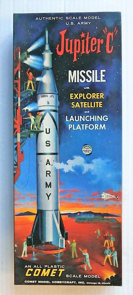 804 JUPITER C MISSILE WITH SATELLITE & LAUNCHING PLATFORM