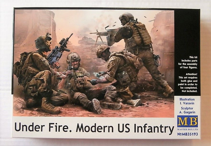 Masterbox 35193 Under Fire Modern Us Infantry Model Kit