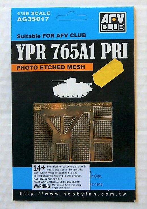 35017 YPR 765A1 PRI PHOTO ETCHED MESH