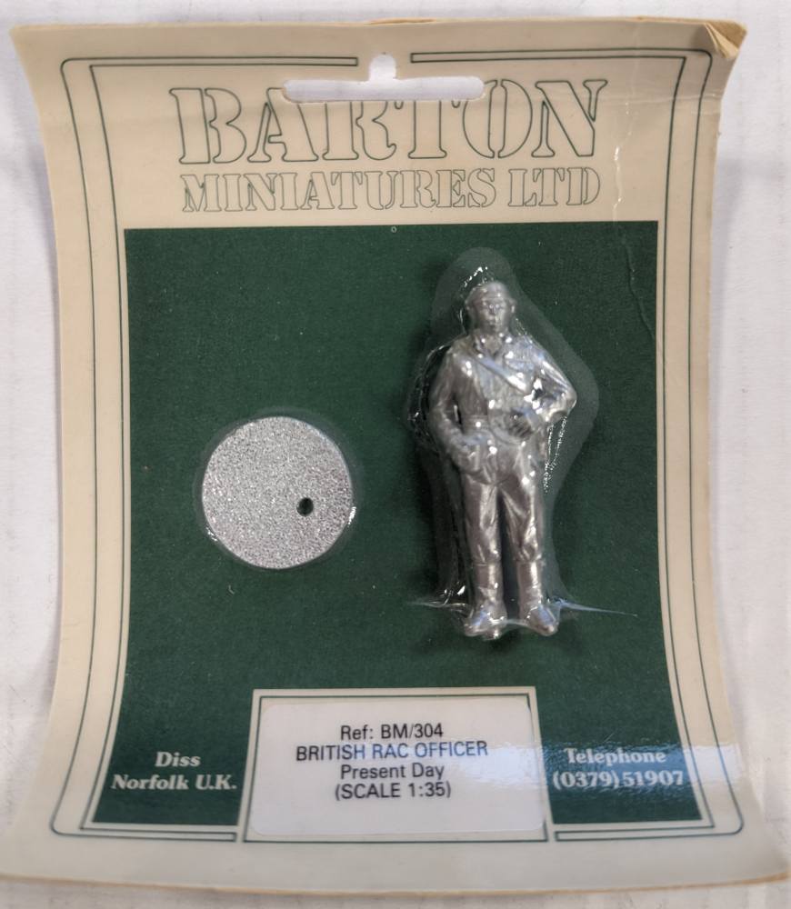 Barton Miniatures Bm304 British Rac Officer Present Day Model Kit ...