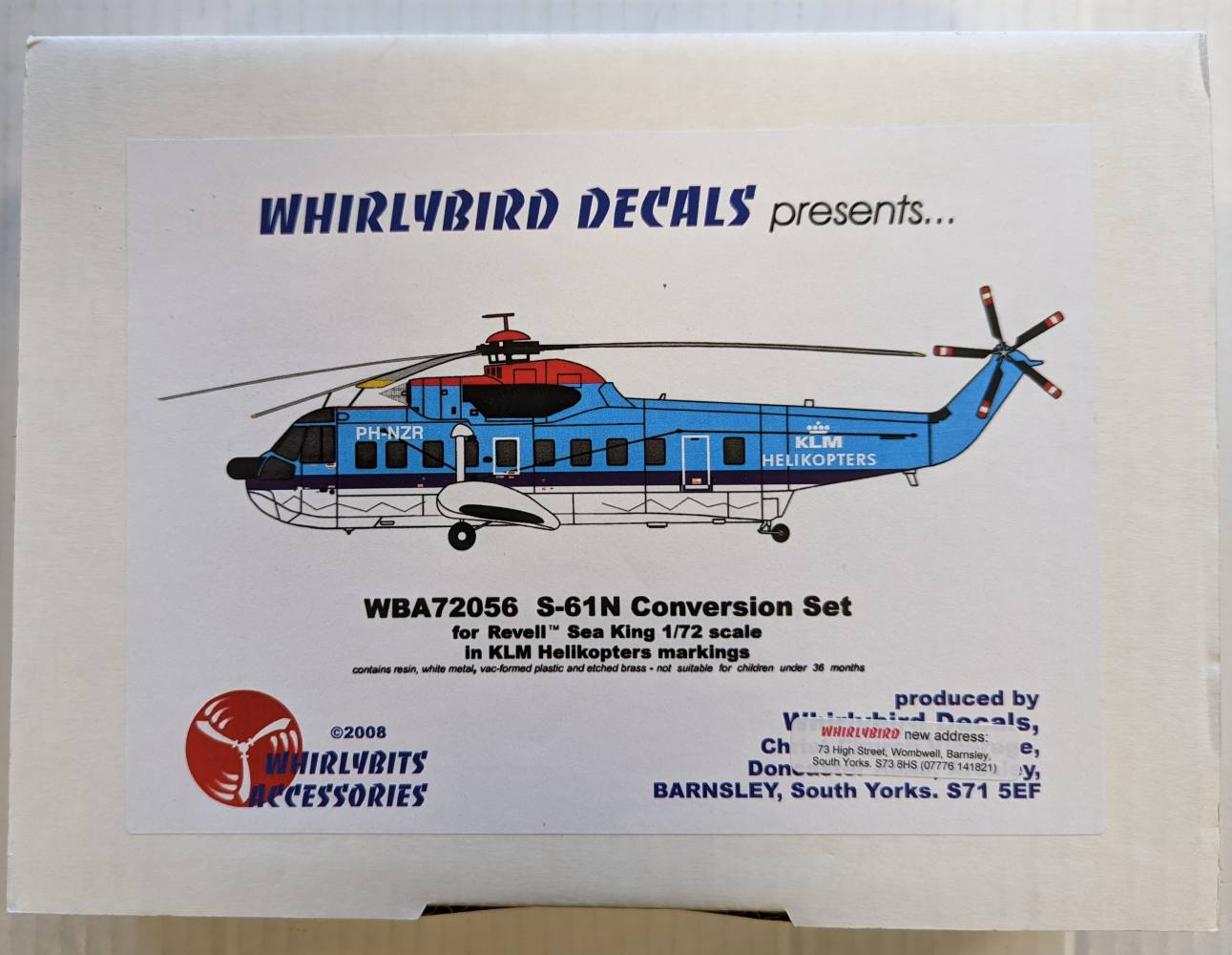 72056 S-61N CONVERSION SET FOR REVELL SEA KING IN KLM HELIKOPTERS MARKINGS