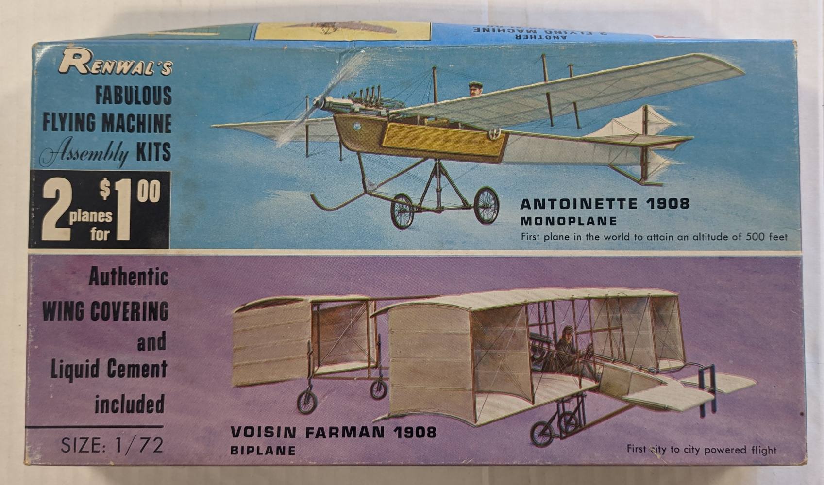 FABULOUS FLYING MACHINE ATOINETTE 1908 + VOISIN FARMAN 1908