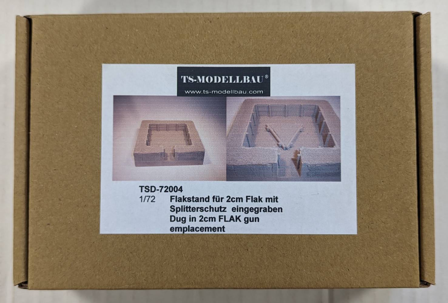 72004 DUG IN 2CM FLAK GUN EMPLACEMENT
