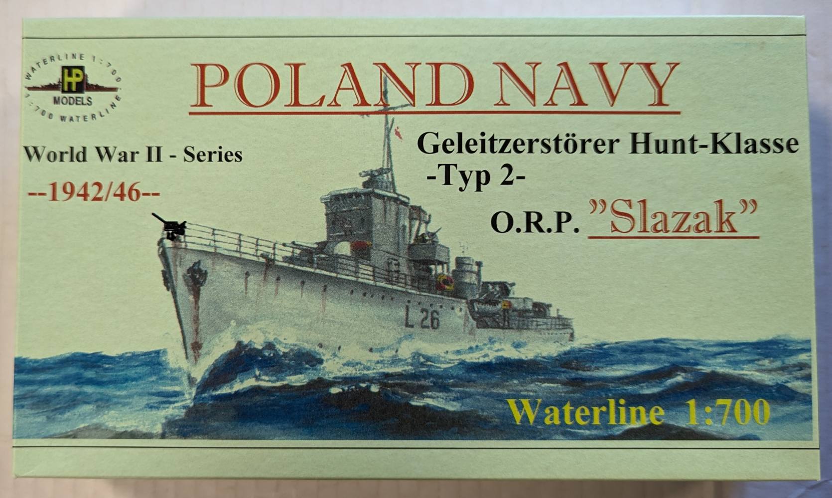 Hp Models Poland Navy O.r.p. Slazak Model Kit | Model Ships Kits