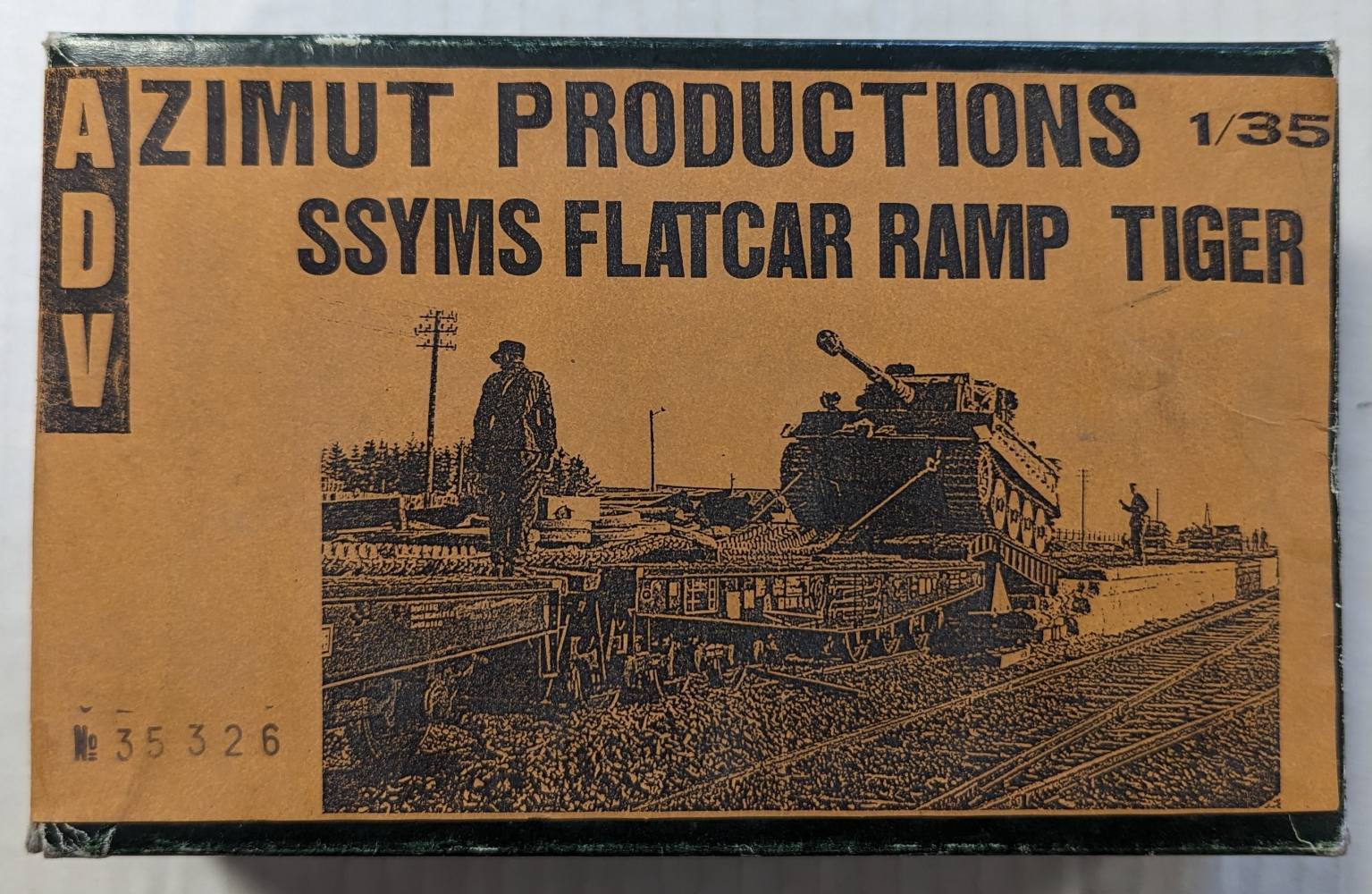 Azimut 35326 Ssyms Flatcar Ramp Tiger Model Kit | Military Model Kits