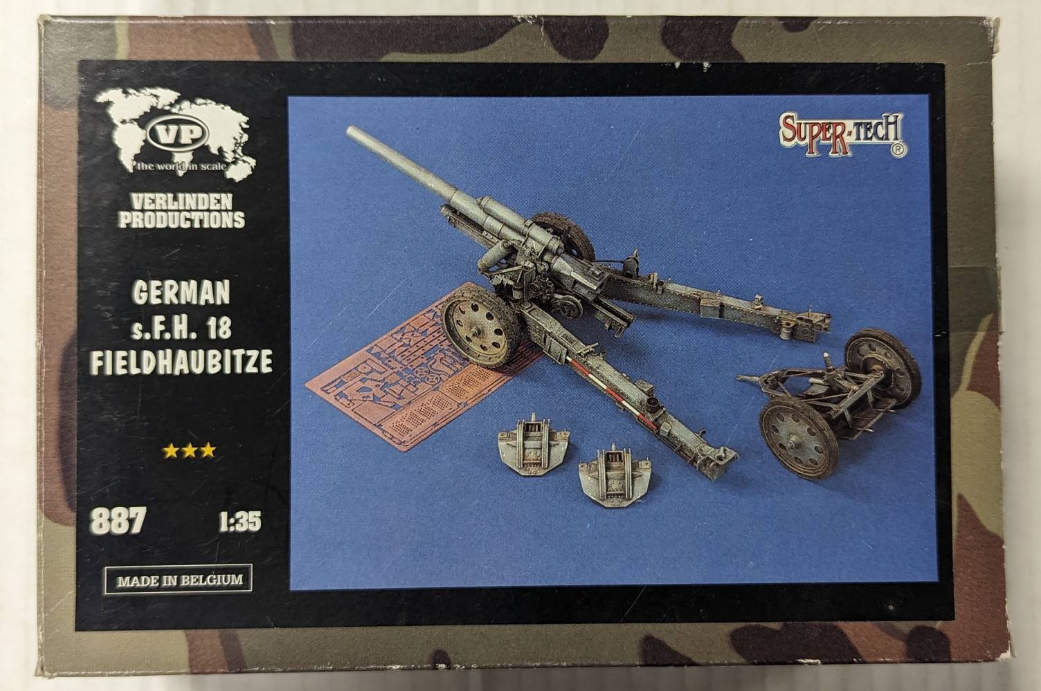 Verlinden Productions 887 German Sfh 18 Fieldhaubitze Model Kit ...