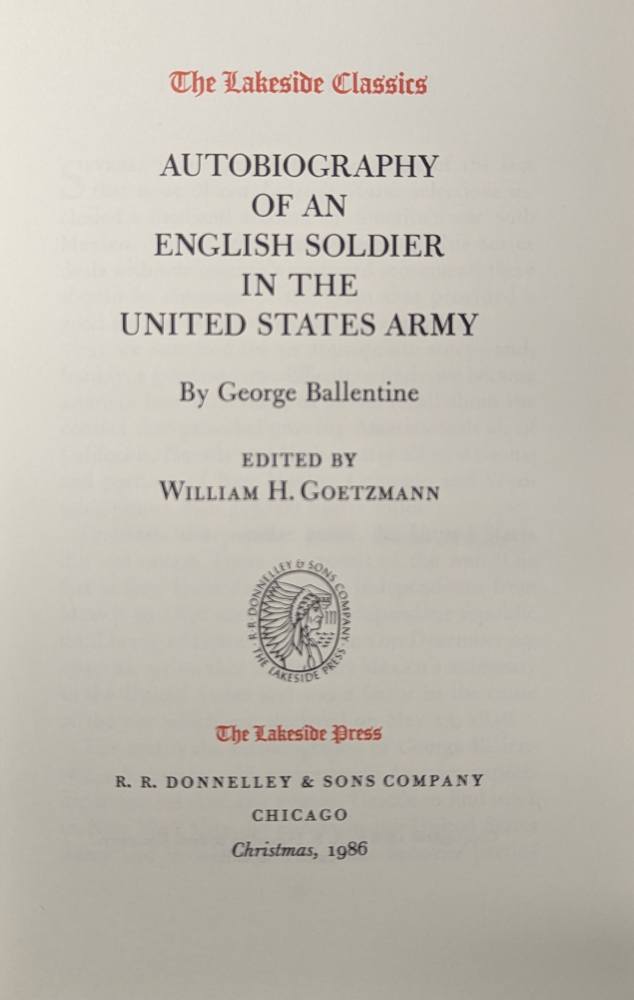 Zb5155 Autobiography Of An English Soldier In The United States Army ...