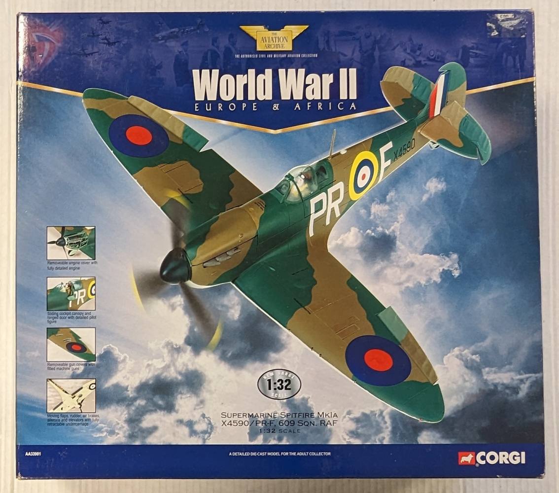 33901 SUPERMARINE SPITFIRE MK1A X4590/PR-F 609 SQN RAF