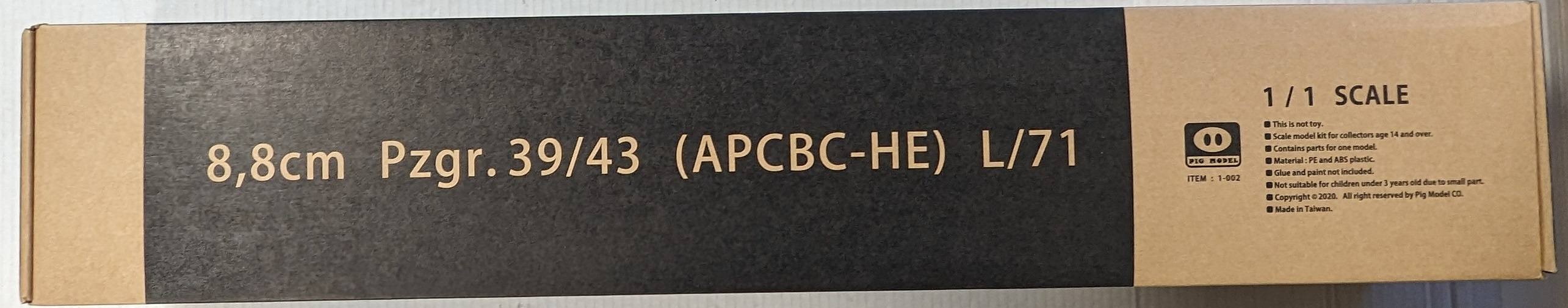 Pig Models 1002 8.8cm Pzgr.39/43 (apcbc-he) L/71 (uk Sale Only) Model ...