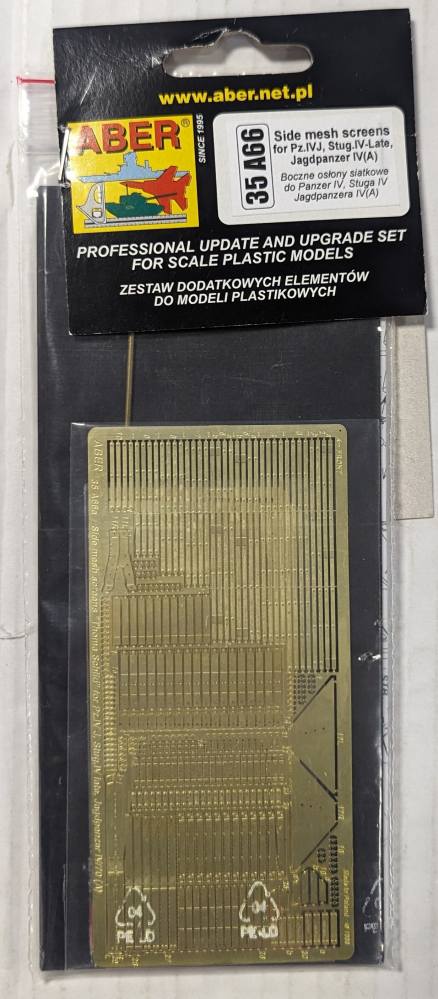 35A66 SIDE MESH SCREENS FOR PZ.IVJ, STUG.IV LATE, JAGDPANZER IV A