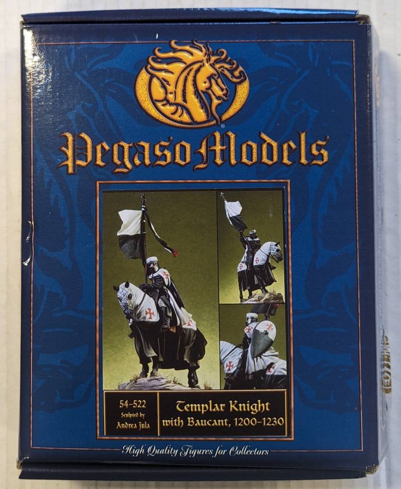 Pegaso Models 54522 Templar Knight With Baucant 1200-1230 Model Kit ...